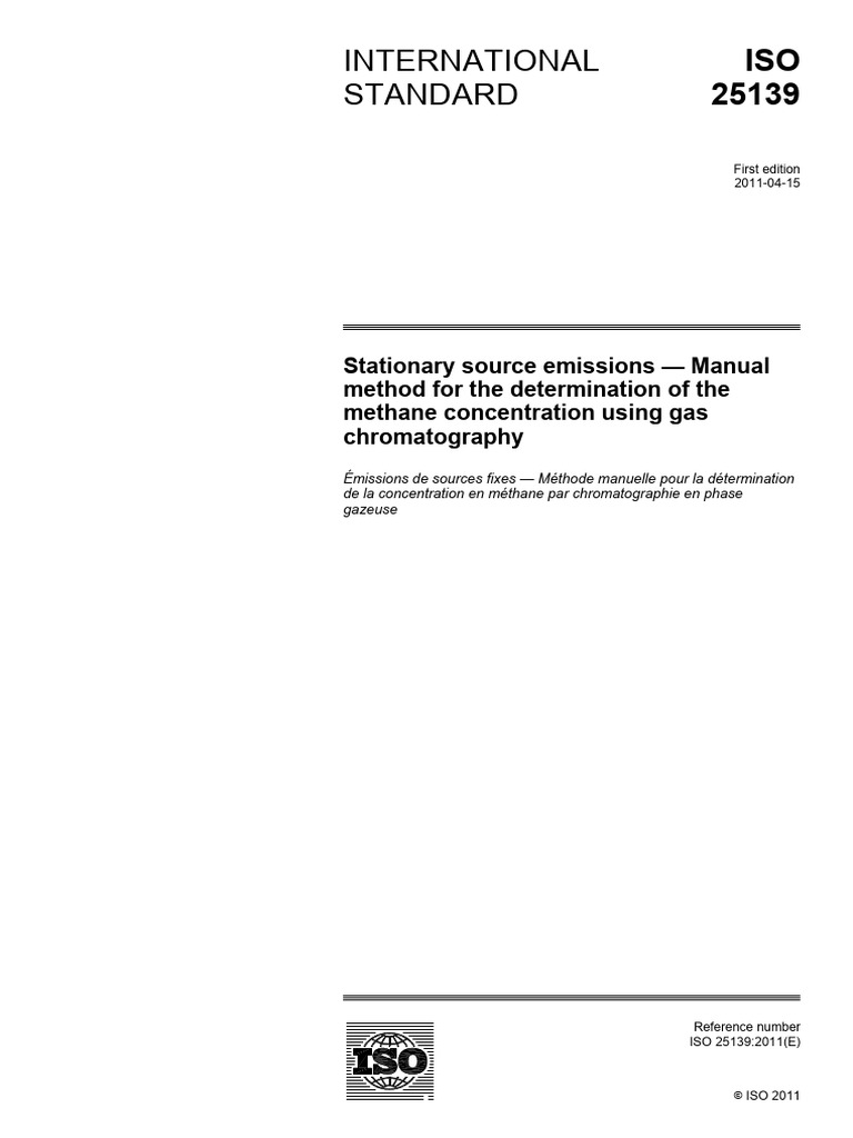 ISO 25139-2011 | PDF | Gas Chromatography | International Organization ...