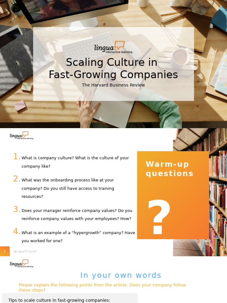 Scaling Culture in Fast Growing Companies | PDF | Learning | Psychology