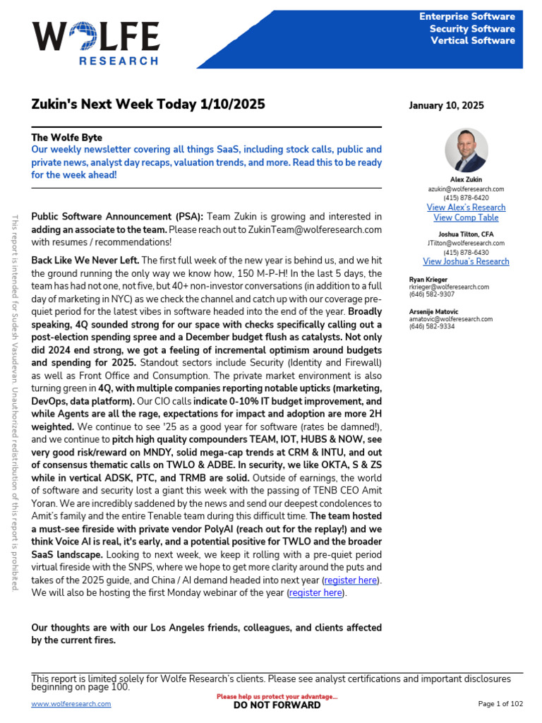 2025 - Zukin - Daily - 2025.01.10 | PDF | Artificial Intelligence ...