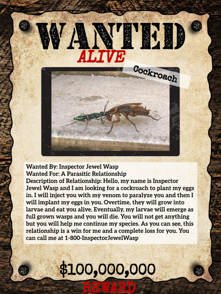 Parasitism Symbiosis Wanted Poster | PDF