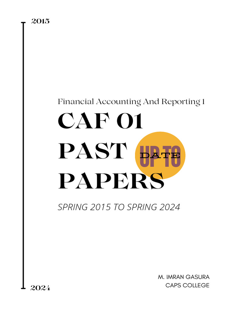 CAF 1 Past Papers 2015-2024 | PDF | Debits And Credits | Dividend