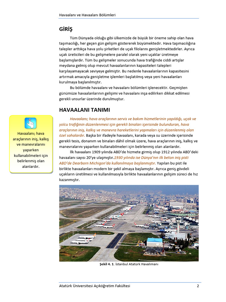 Havaalani Ve Bolumleri | PDF