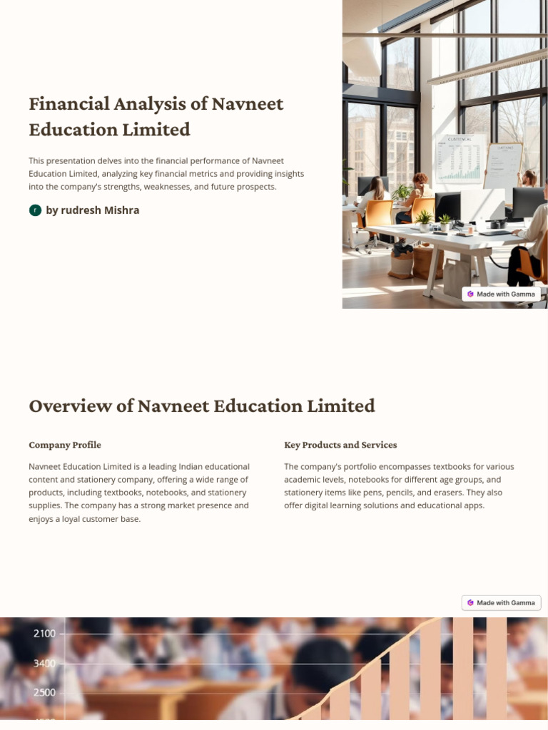 Financial Analysis of Navneet Education Limited | PDF | Profit (Economics) | Risk