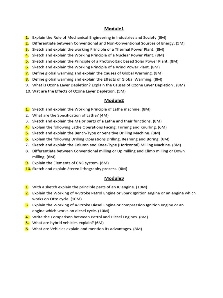 Mechanical Engineering Assessment Guide | PDF | Diesel Engine | Soldering