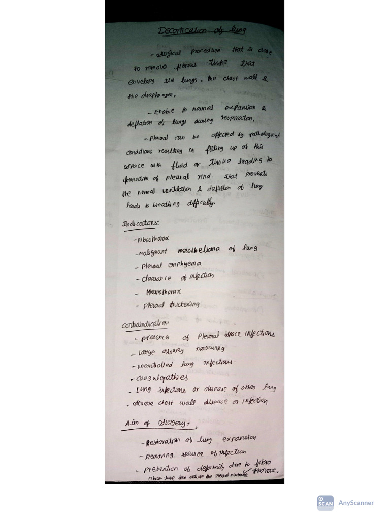 Decortication of Lung | PDF