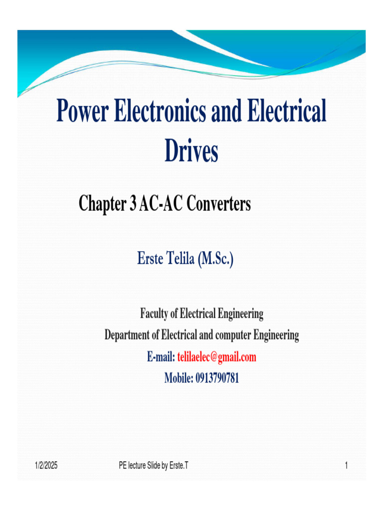 AC-AC Converters in Power Electronics | PDF | Electrical Engineering | Power Electronics