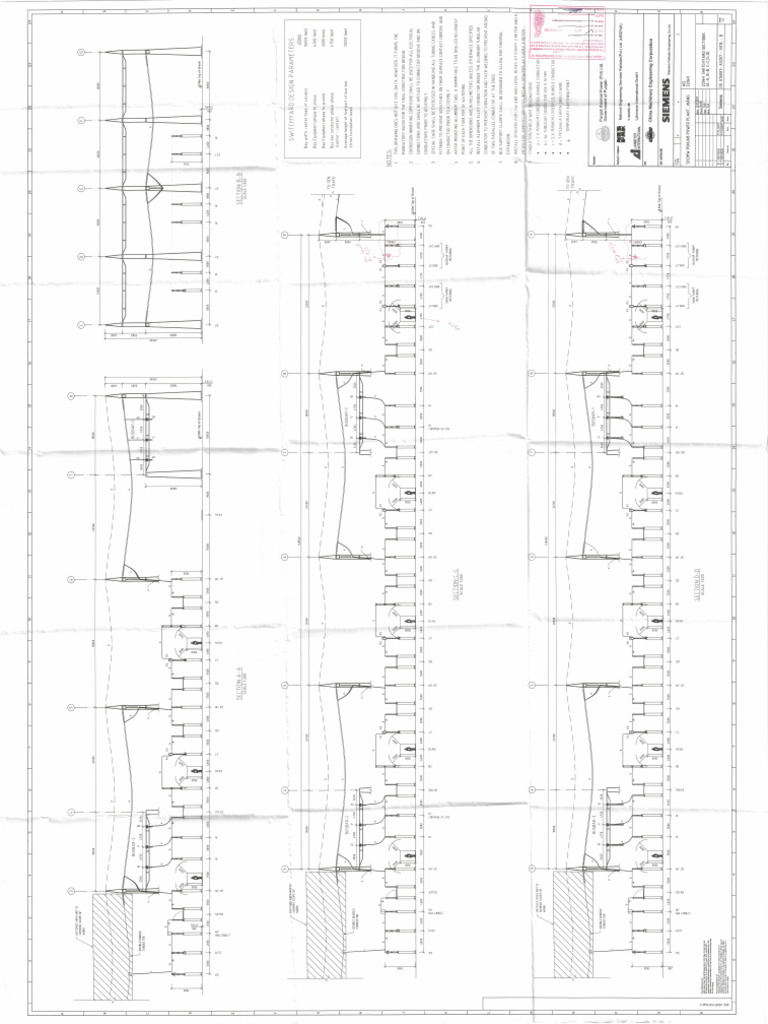 Switchyard Sections A-A, B-B, C-C, D-D | PDF