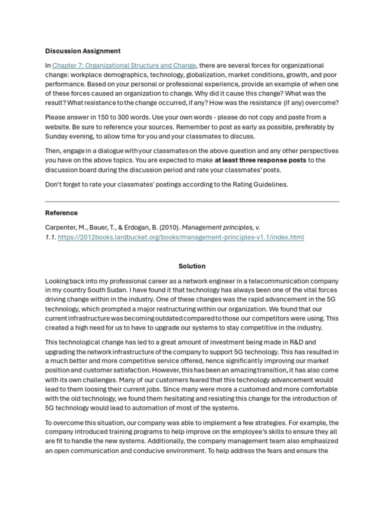 Discussion Forum Unit 7 | PDF | Social Psychology | Business