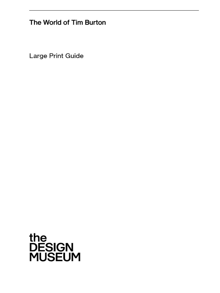 Large Print Guide_The World of Tim Burton_24-25 (1) | PDF