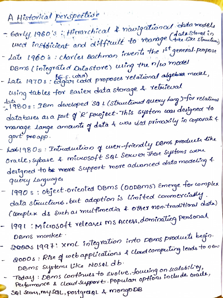 Dbms_Hand written notes (Unit1&2) | PDF Dbms_Hand written notes (Unit1&2) | PDF