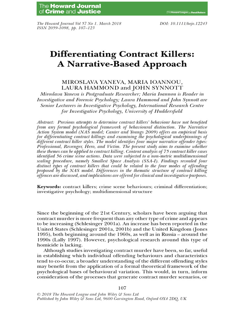 Howard J Crime Justice - 2018 - YANEVA - Differentiating Contract ...
