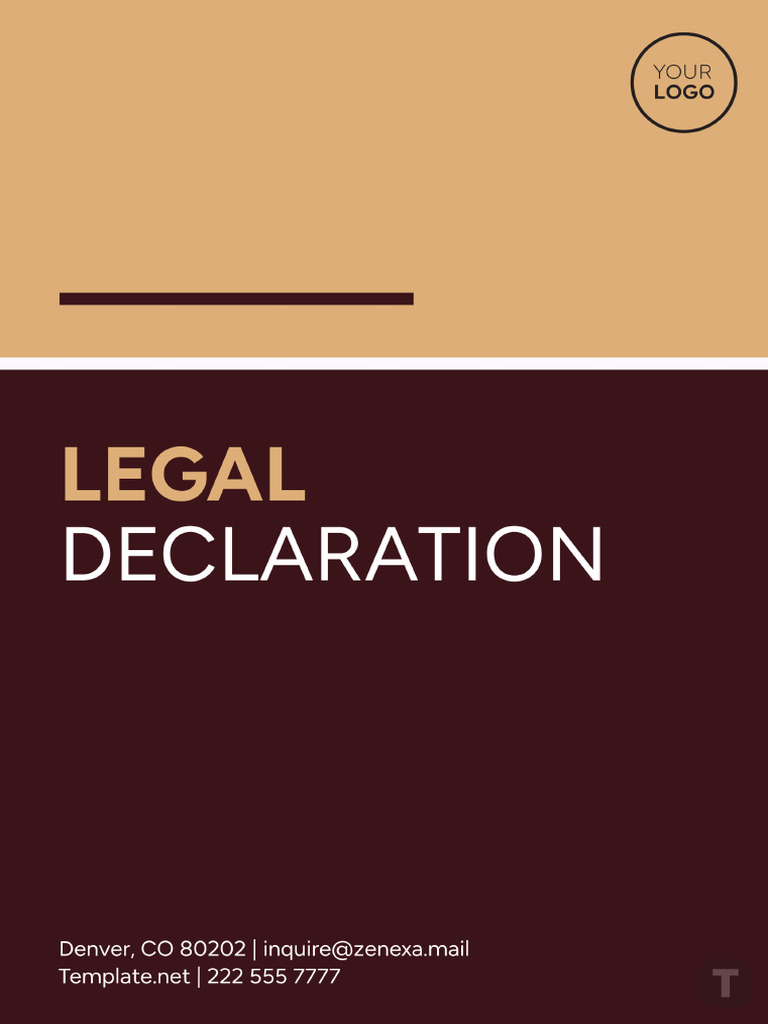 Legal Declaration Template | PDF