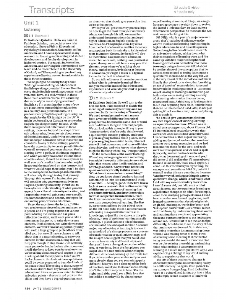 1.3 Transcripts | PDF