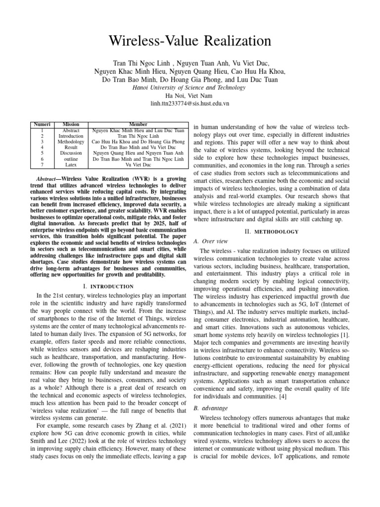 Optimizing Wireless Value Realization | PDF | Internet Of Things ...