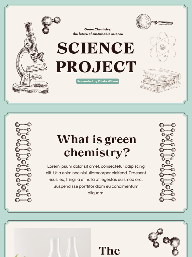 Science Project: Green Chemistry: The Future of Sustainable Science | PDF