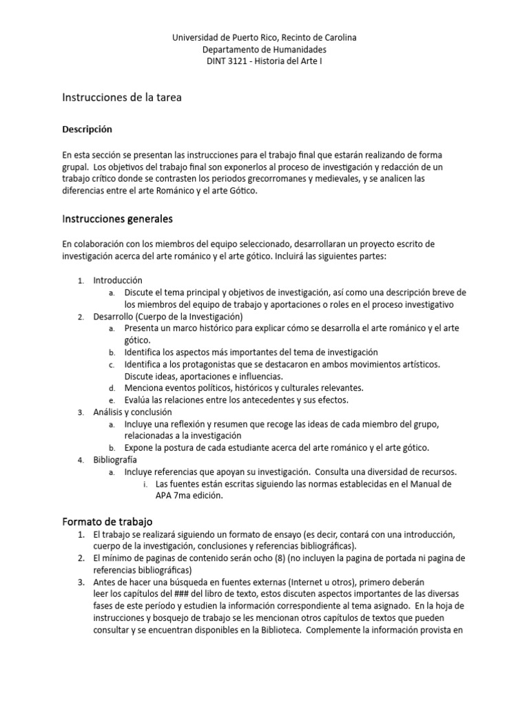 Instrucciones Trabajo Final | PDF