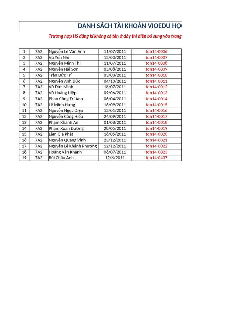 7a2 Tài Kho N Vioedu | PDF