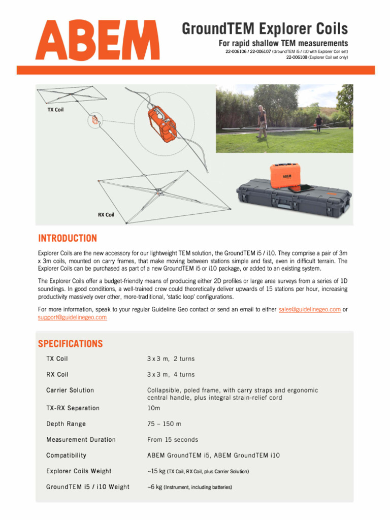 ABEM GroundTEM Explorer Coils | PDF