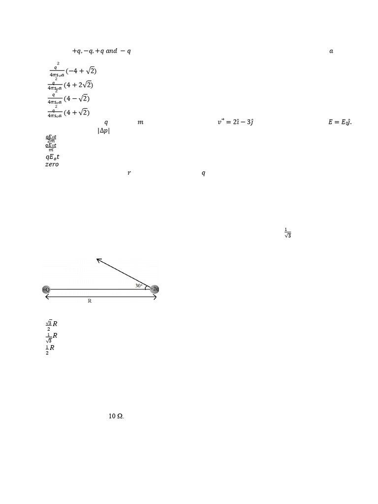 Physics Question 2024 | PDF | Electric Field | Sphere