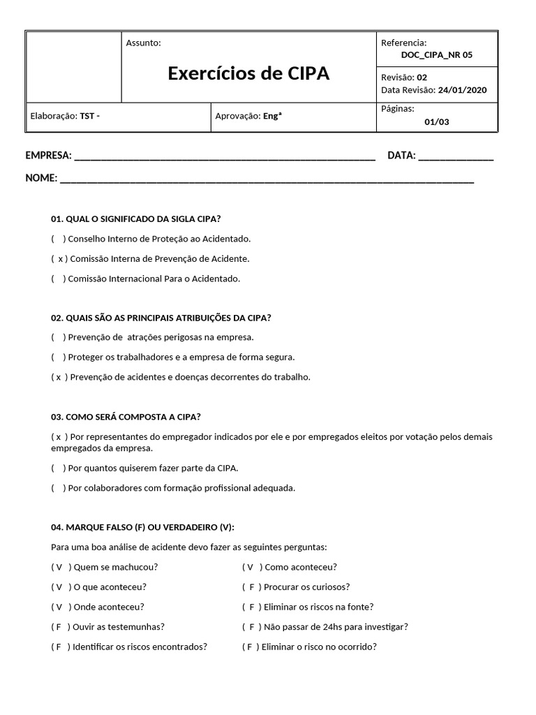 Prova-Cipa Respondida | PDF | Incêndios | Combustão