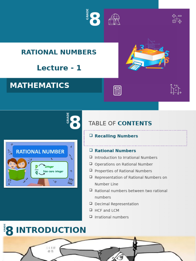 8th CBSE Rational Numbers Updated | PDF | Numbers | Integer
