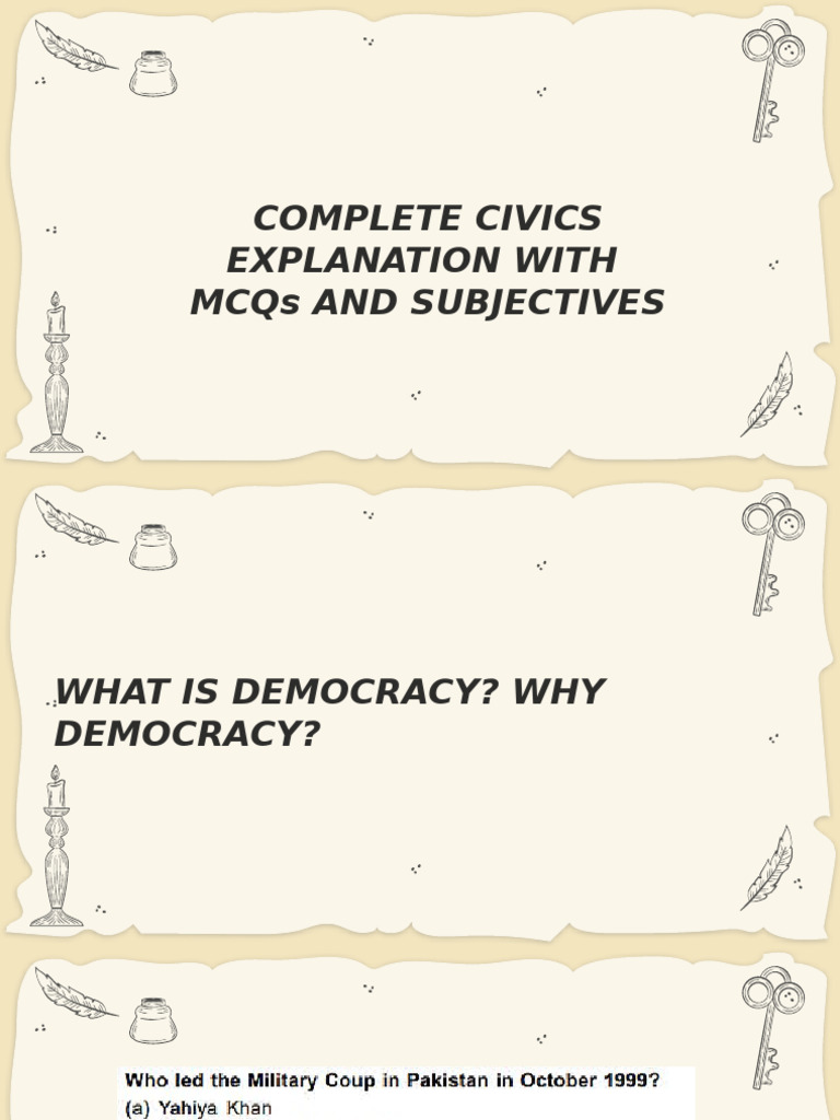 Understanding Democracy: Key Concepts & MCQs | PDF | Elections | Government