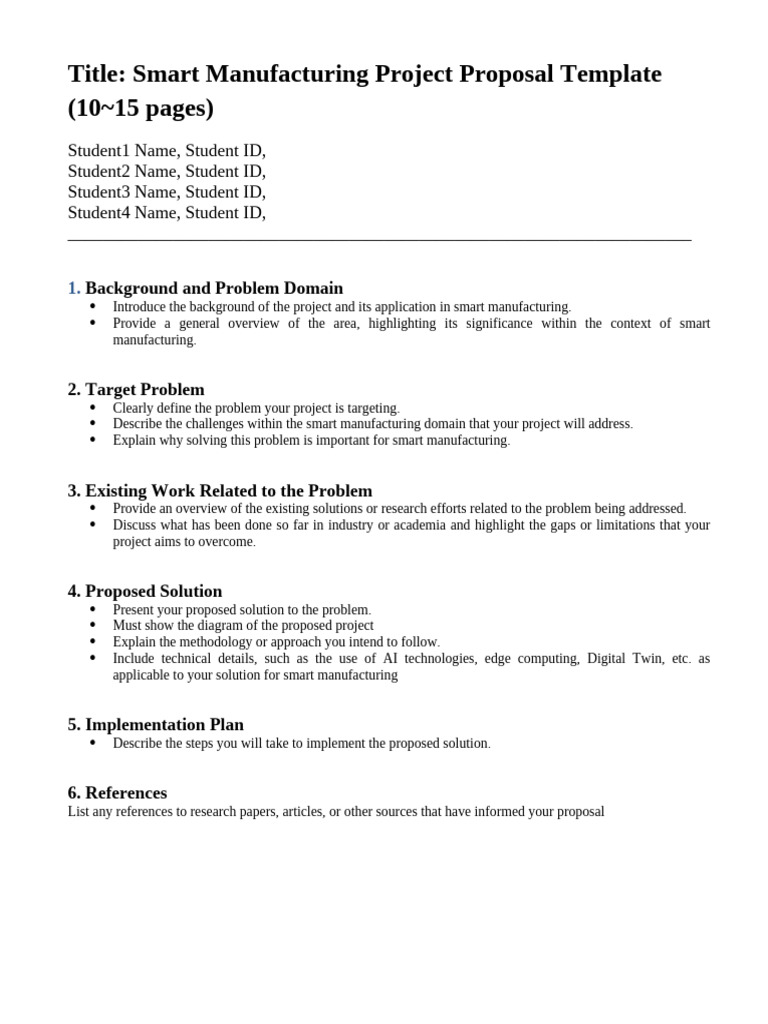 Smart_Manufacturing_Project_Proposal_Template (2) | PDF | Internet Of ...