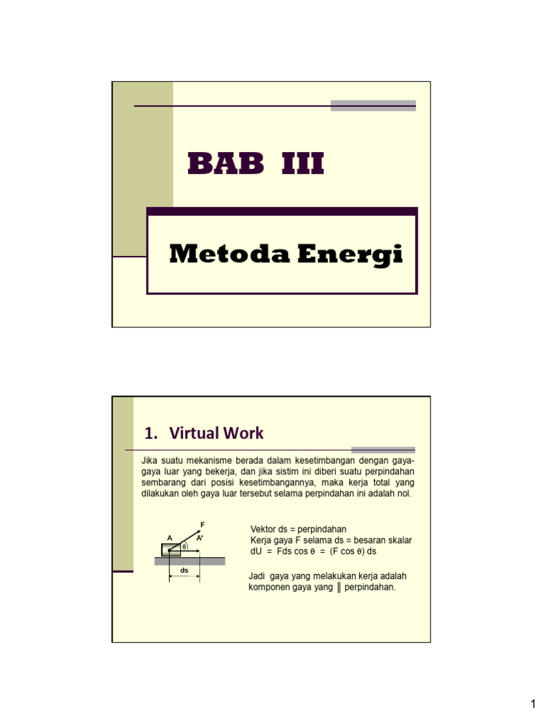 Dinamika Teknik - Virtual Work | PDF