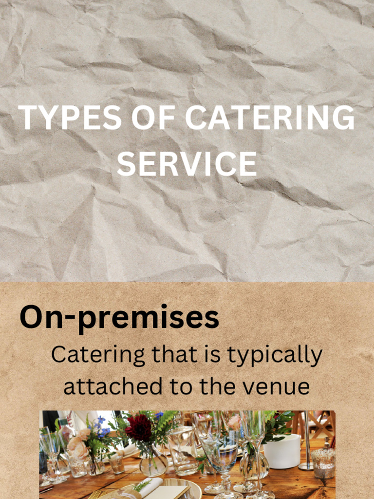 Types of Catering Services Explained | PDF