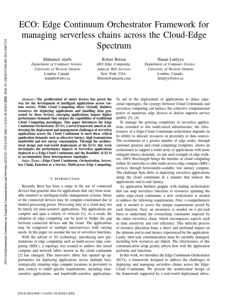Edge Continuum Orchestrator Framework | PDF | Cloud Computing | Computer Network