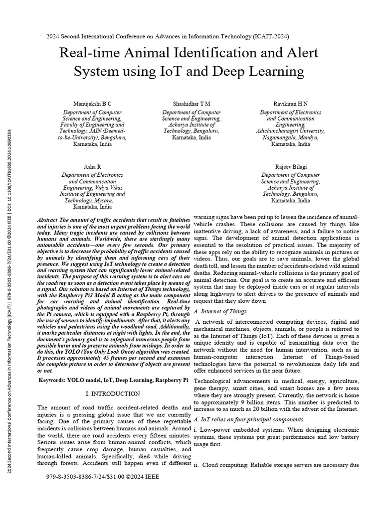 Real-Time Animal Identification and Alert System Using IoT and Deep ...