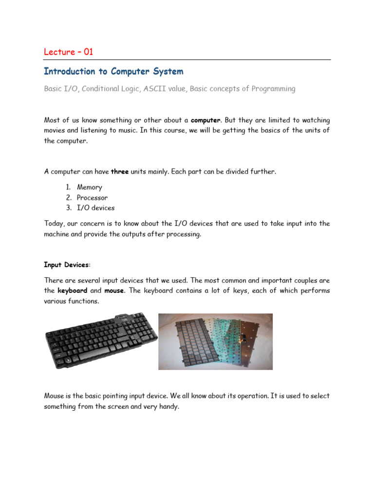 Lecture 01 Intro To Computer System Programming | PDF | Programming | Computer Program