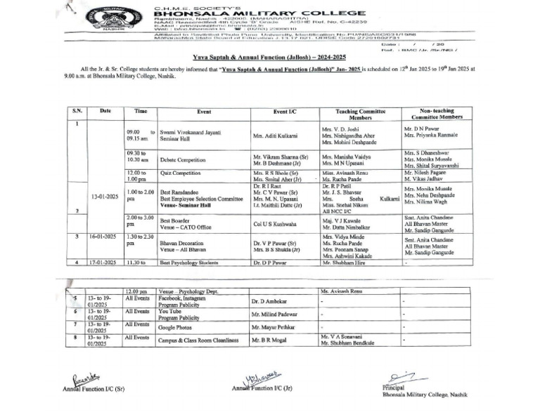Annual Function Revised Committees-1 | PDF
