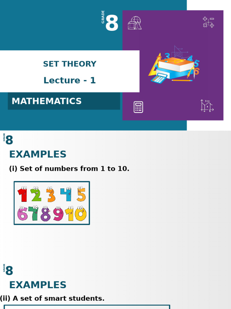 Set Theory Concepts for 8th Grade | PDF | Set (Mathematics ...