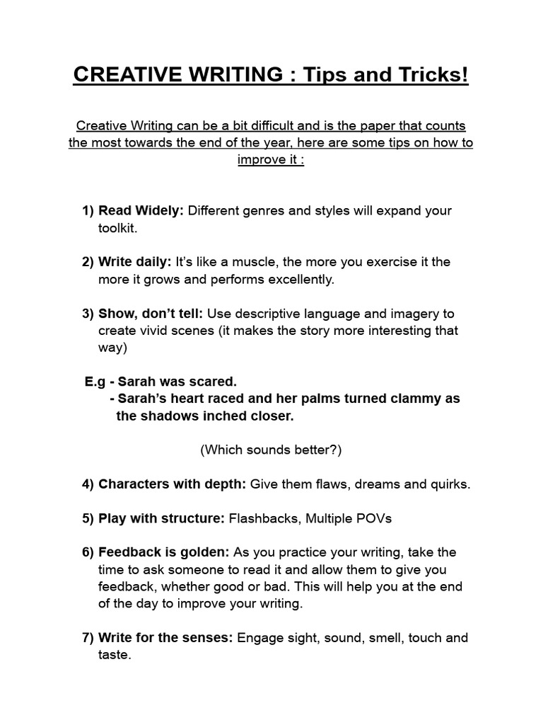 Creative Writing English | PDF