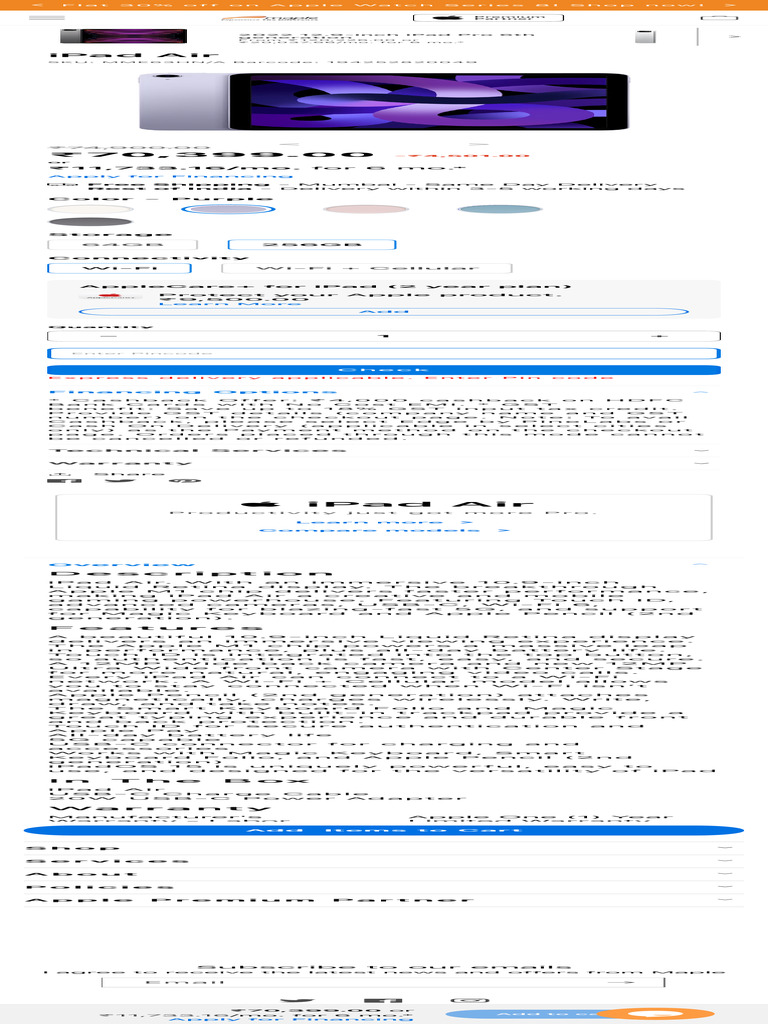 2022 Ipad Air Wi-Fi 256GB - Purple (5th Generation) - Maple | PDF | I Pad | Mobile Computers