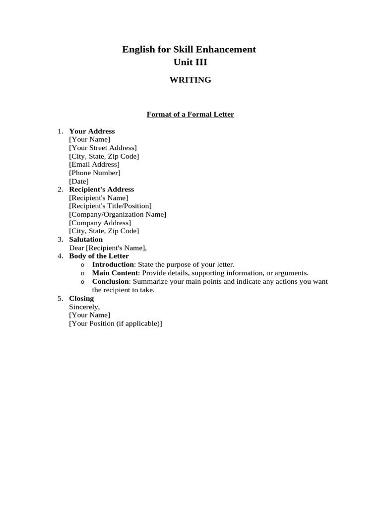 Letter Writing | PDF