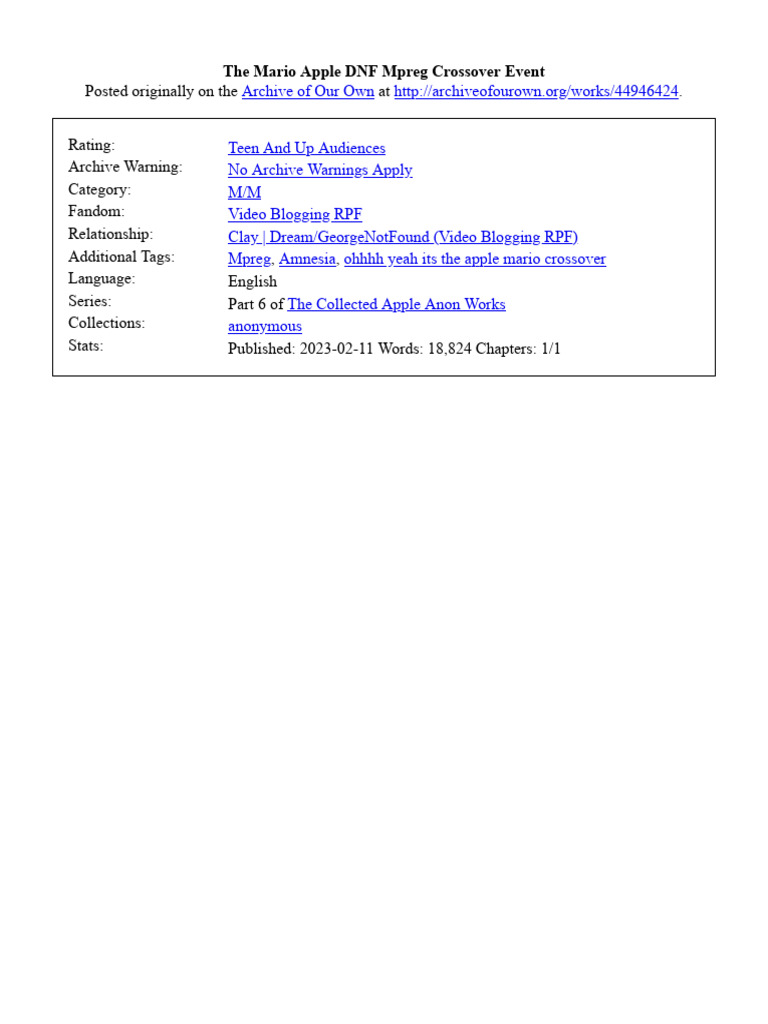 The Mario Apple DNF | PDF