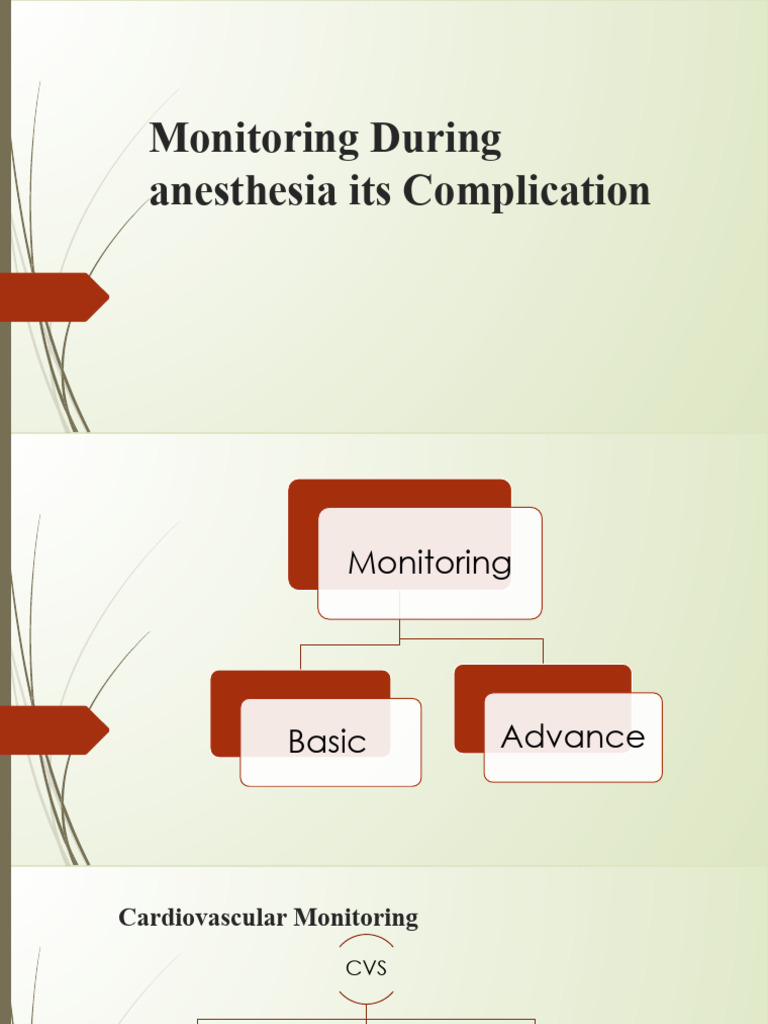 Monitoring During Anesthesia Its Complication | PDF | Heart | Vein