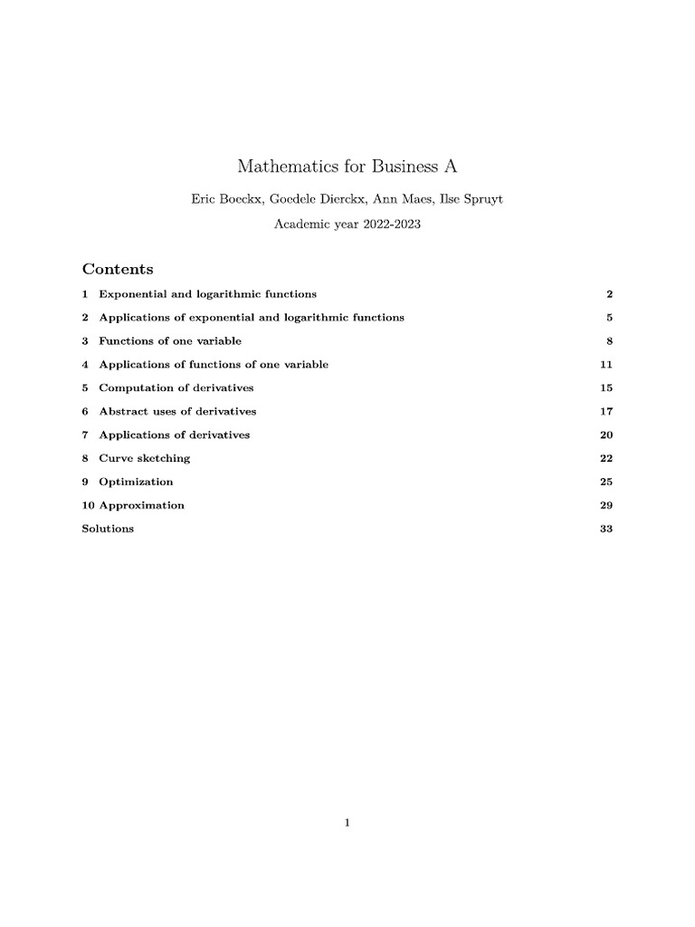 Topic 1 - Review Exercises | PDF