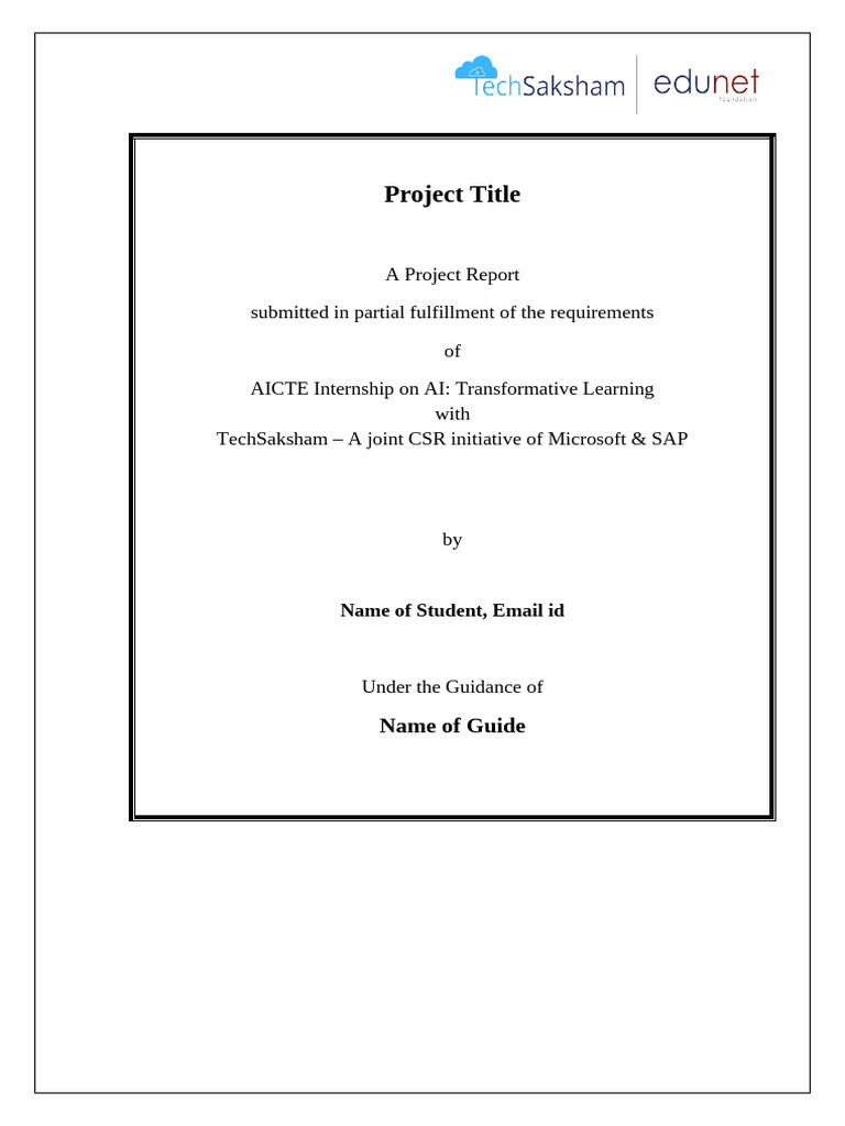 AICTE Internship 2024 Project Report | PDF | Artificial Intelligence | Intelligence (AI) & Semantics