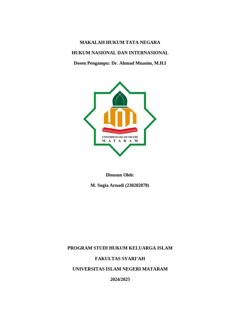 Makalah HTN, Sugia-1 | PDF