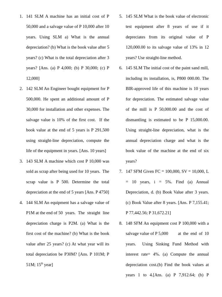 ENGG ECON REVIEWER | PDF | Depreciation | Interest