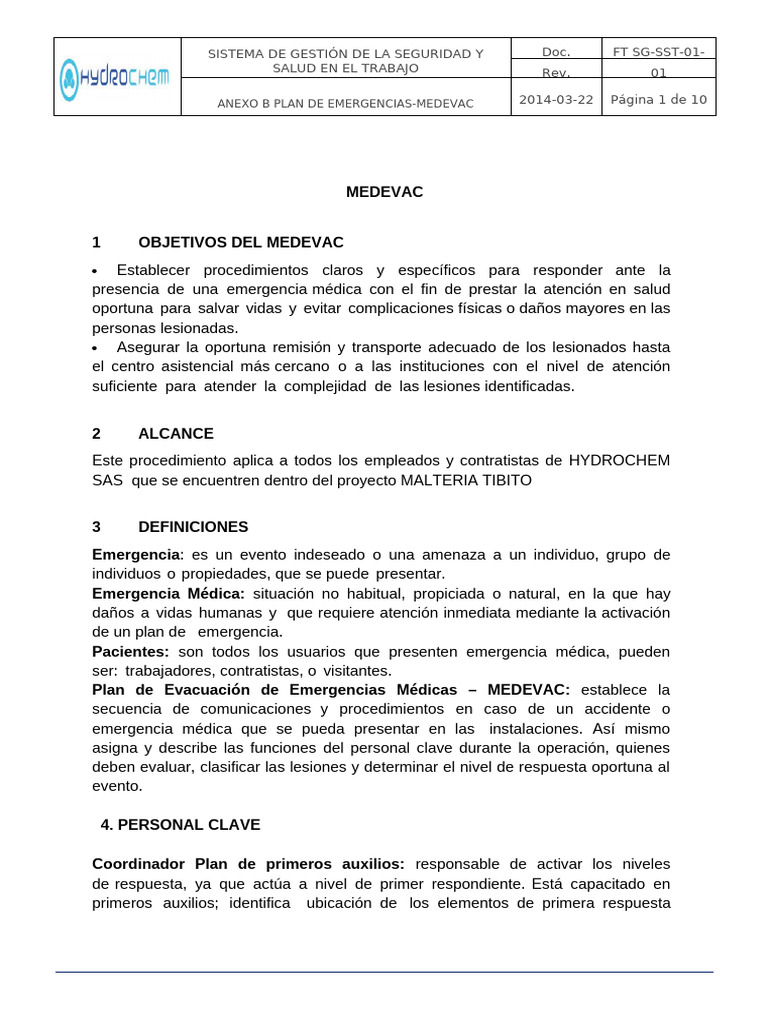 MEDEVAC | PDF | Hospital | Medicina CLINICA