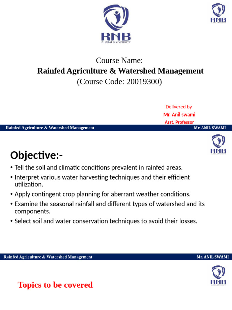 Types and History of Rainfed Agriculture | PDF | Agriculture | Drought