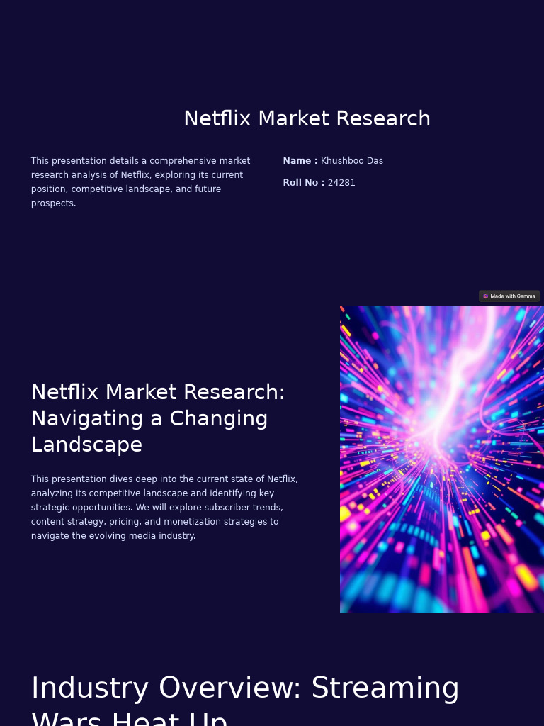Netflix Market Research Insights | PDF | Netflix | Streaming Media