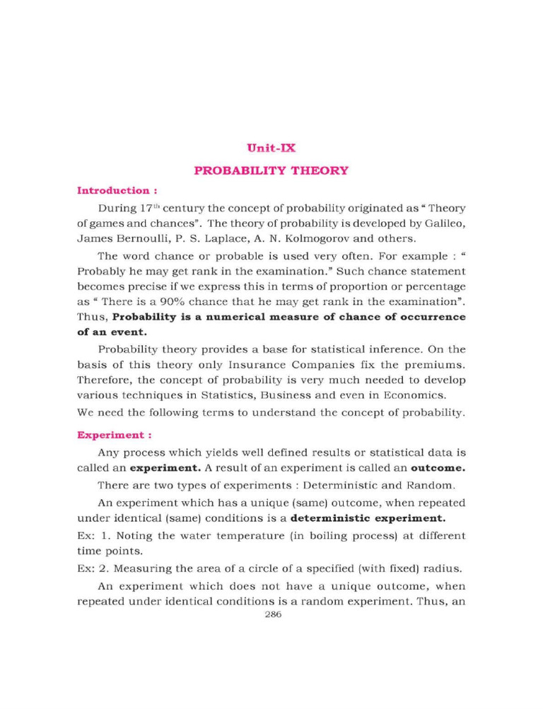 Theory of Probability | PDF
