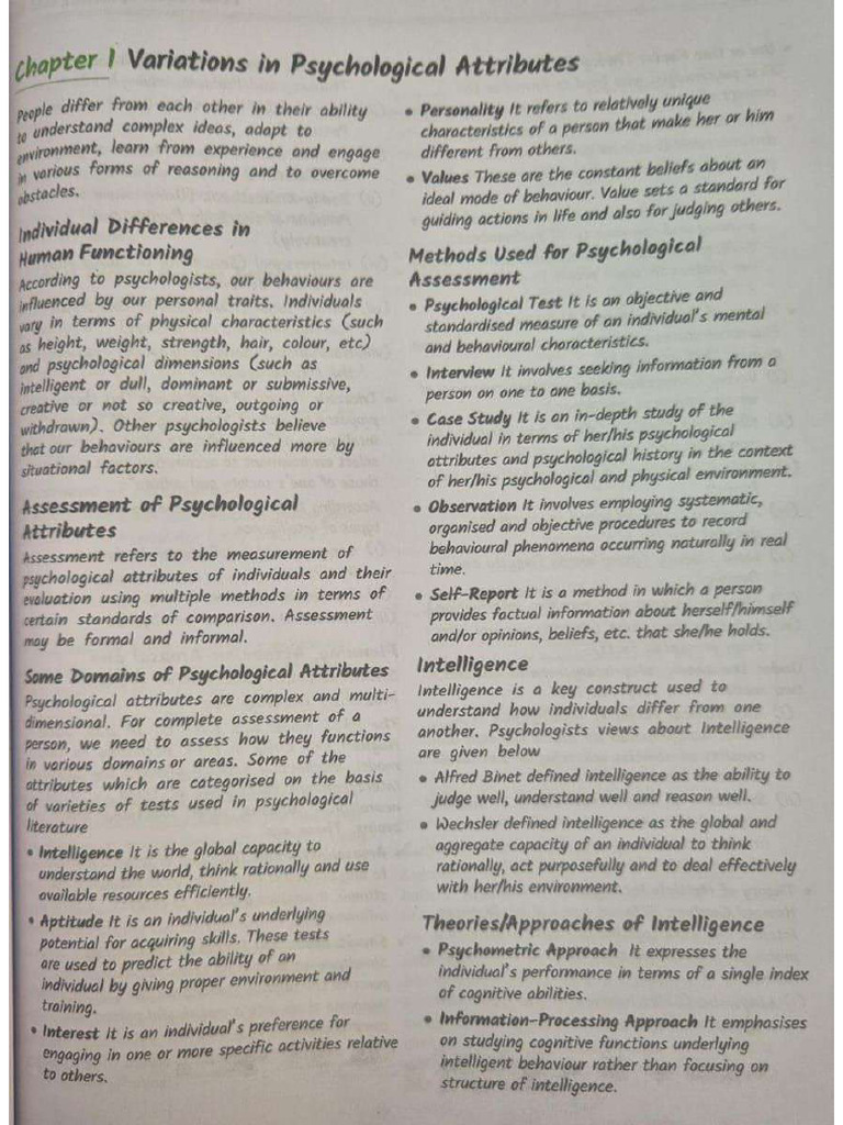 Revision at Glance Psychology | PDF