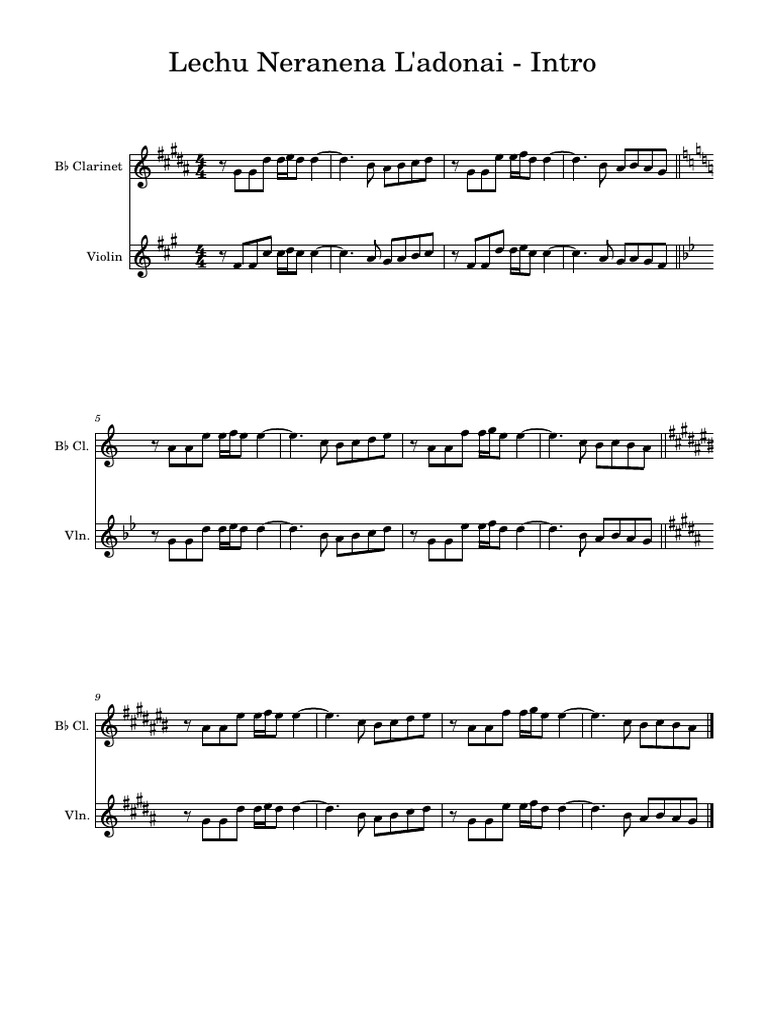 Lechu Neranena L'adonai - Intro | PDF
