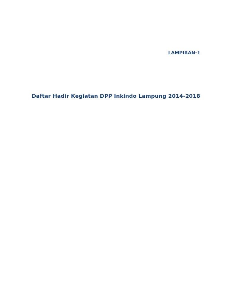 Dokumen Inkindo Lampung 2014-2018 | PDF